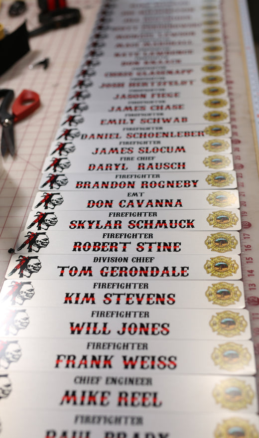 Locker Plates – Rustic Firefighter
