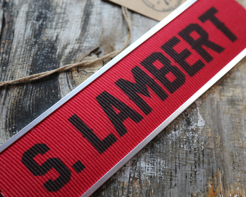 Locker Plate: FIRE HOSE RED – Rustic Firefighter