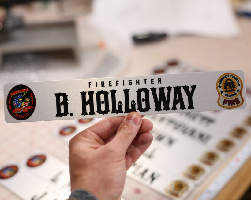 LOCKER PLATE: 1-2 Logos – Rustic Firefighter